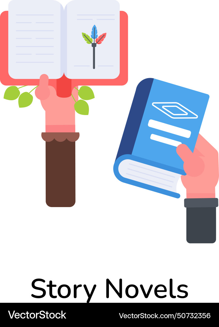 Story novels Royalty Free Vector Image - VectorStock