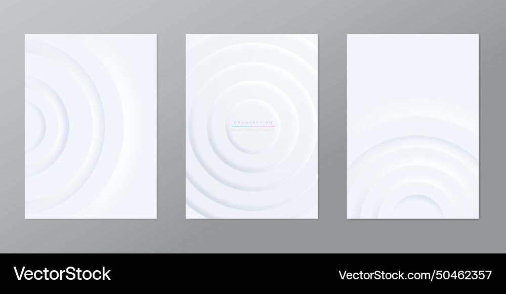 Abstract white backgrounds with neumorphic Vector Image