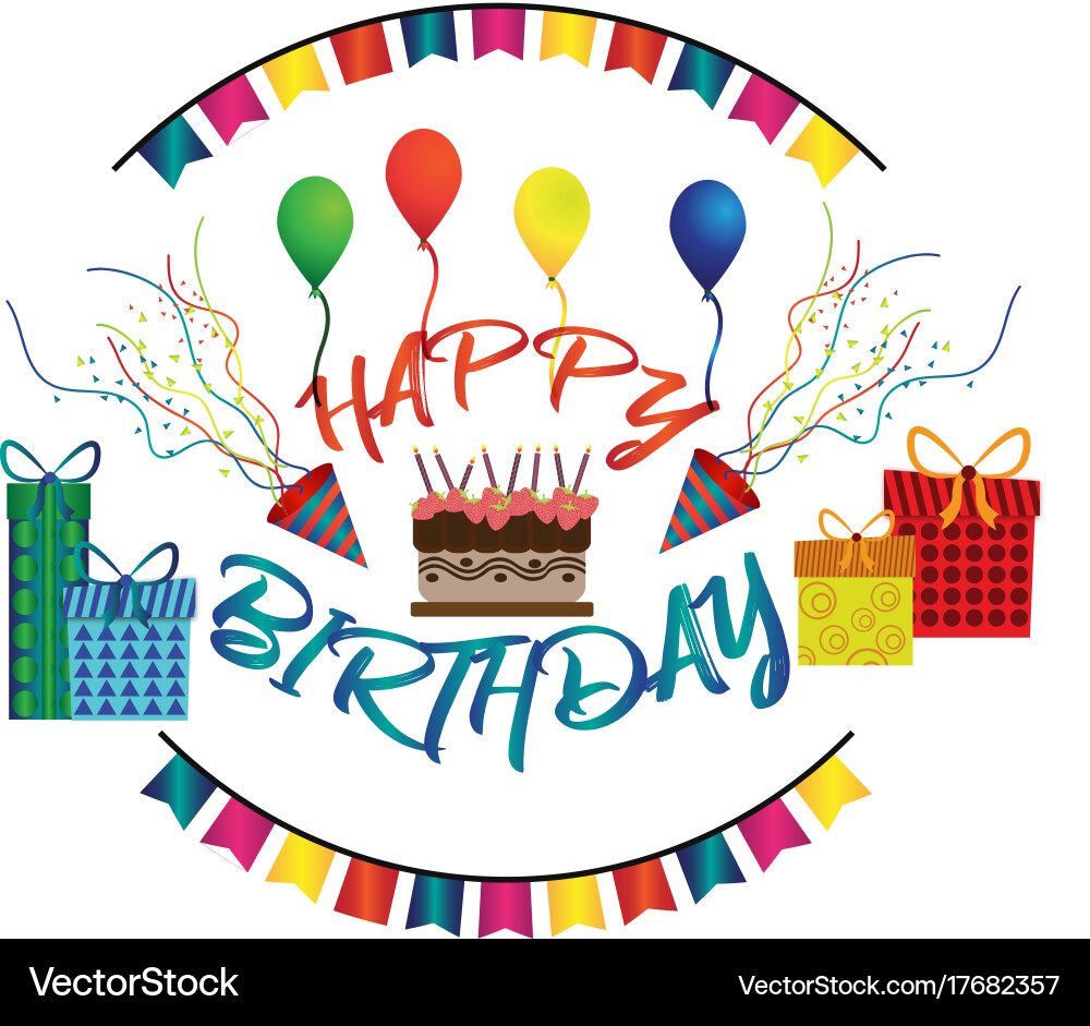 Birthday logo design collection Royalty Free Vector Image