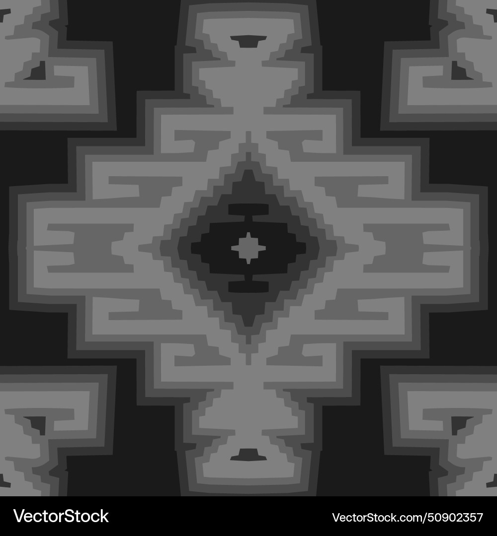 Ethnic carpet seamless pattern monochrome Vector Image