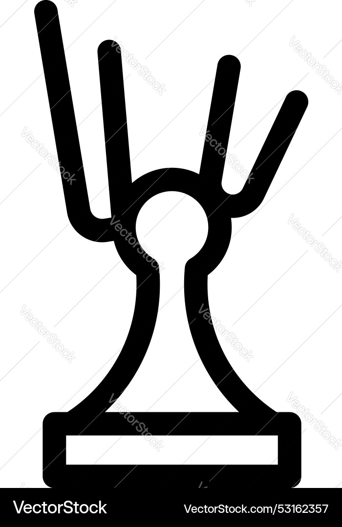 Icon hand hold chess piece strategy game symbol Vector Image