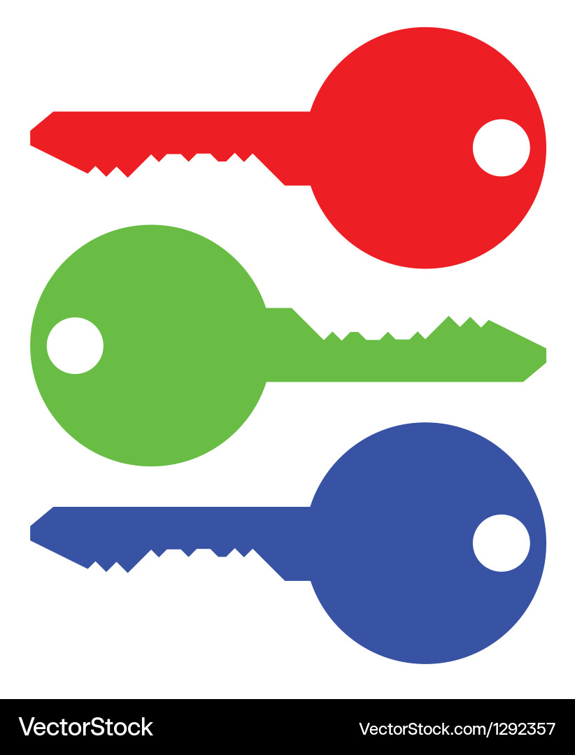 Key silhouettes Royalty Free Vector Image - VectorStock