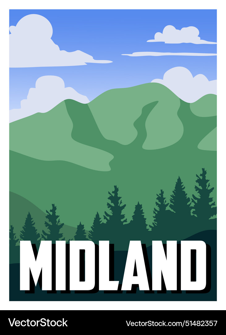 Midland oregon with beautiful views Royalty Free Vector