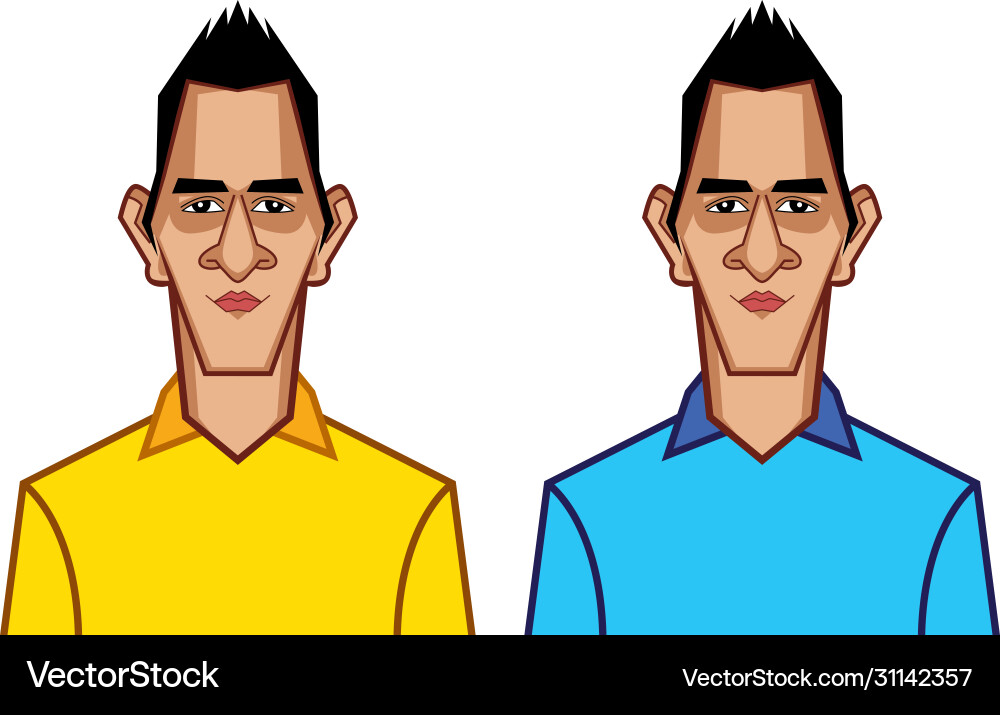 Ms dhoni Royalty Free Vector Image - VectorStock
