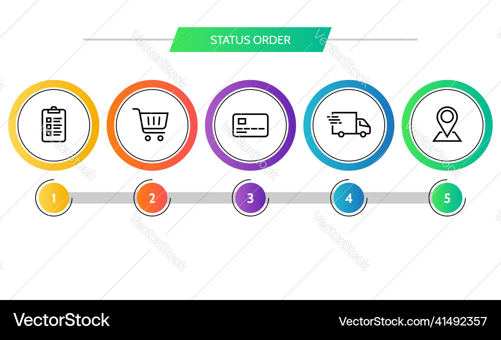 Parcel Delivery Tracking Steps Royalty Free Vector Image