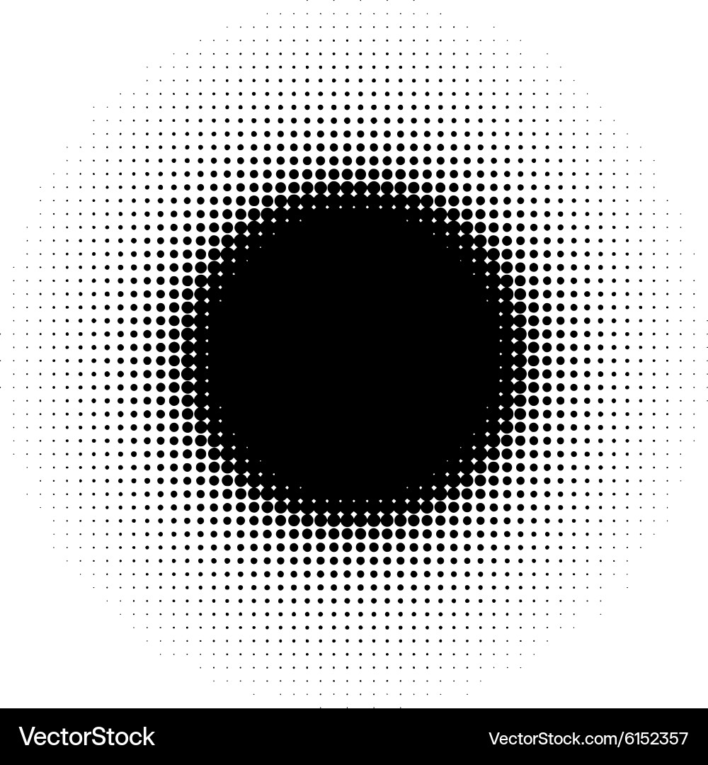 Radial graphical black and white gradient halftone