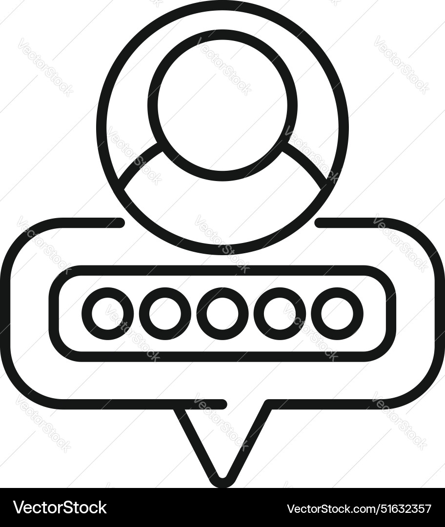 User is entering password for account login Vector Image