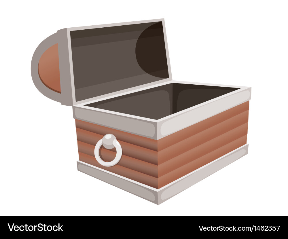 Wooden Treasure Chest Royalty Free Vector Image