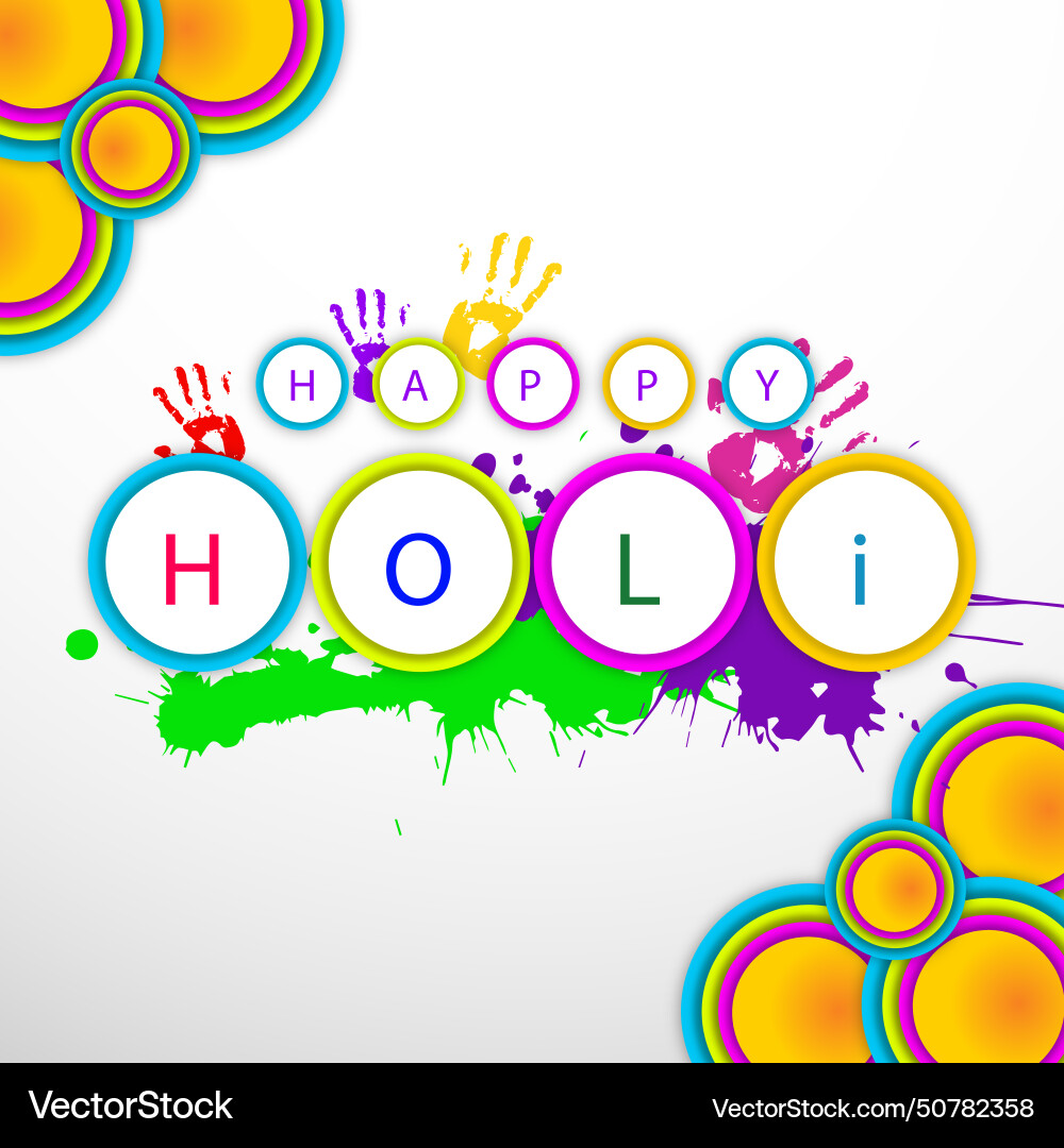 Colorful holi poster Royalty Free Vector Image