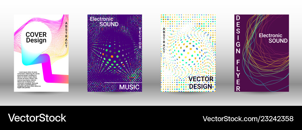 Creative sound backgrounds Royalty Free Vector Image