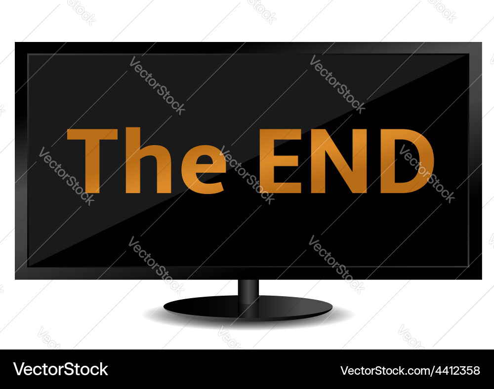 End Royalty Free Vector Image - VectorStock