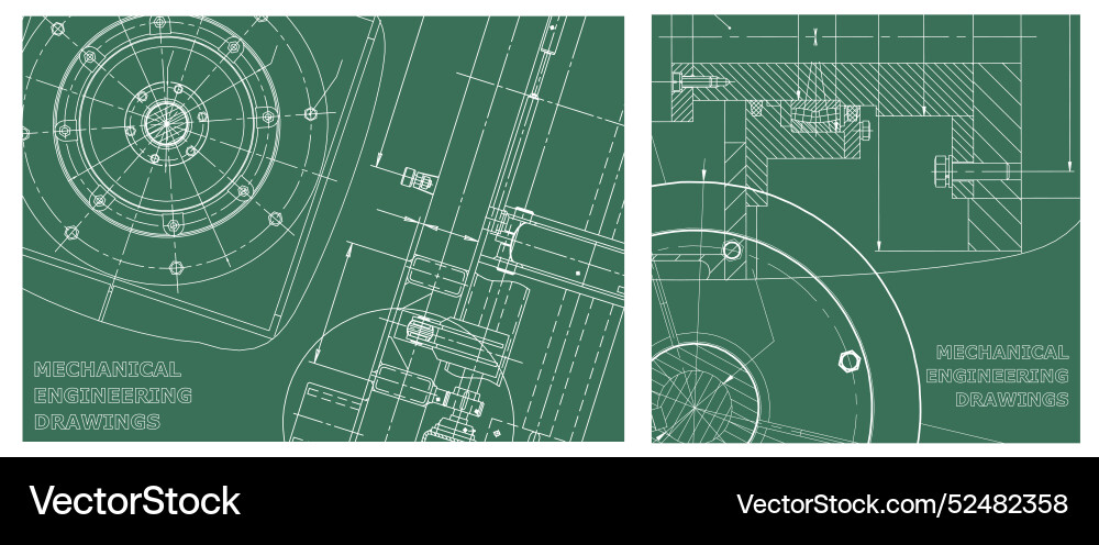 Engineering set cover flyer banner background Vector Image