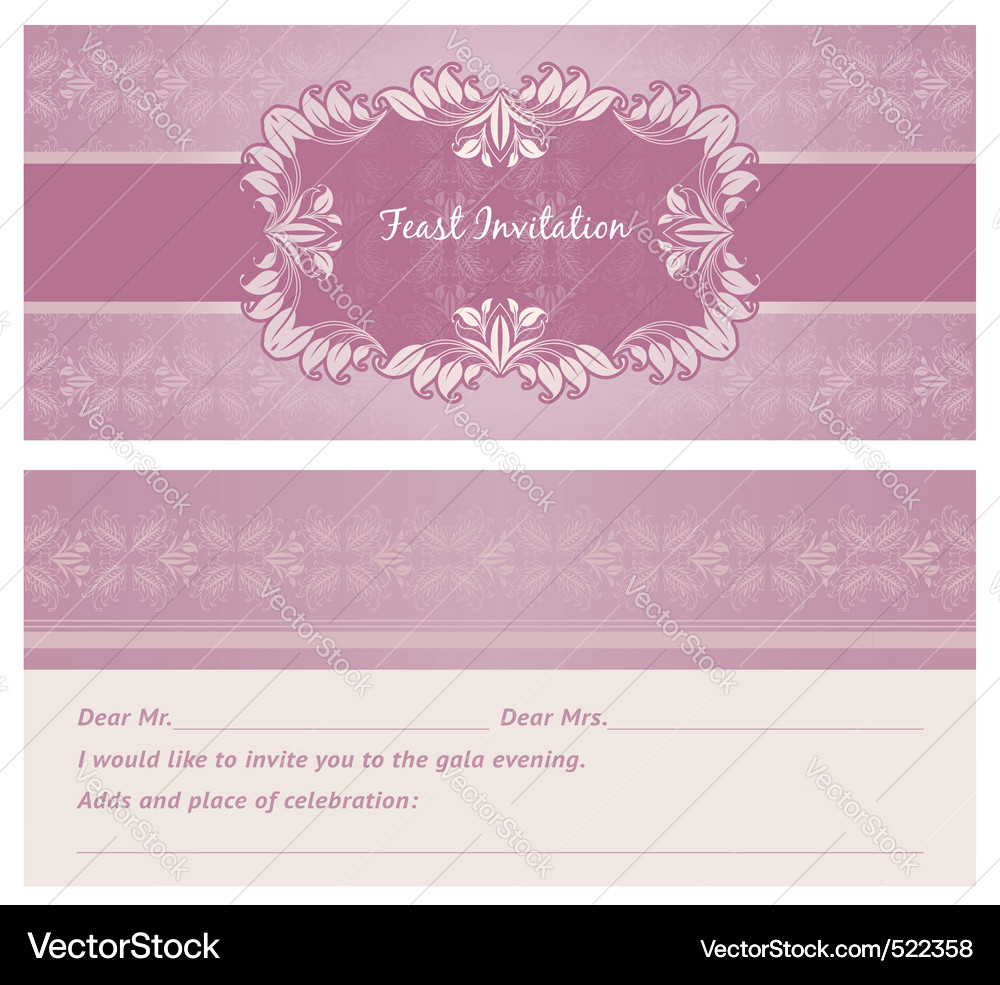 Feast invitation background Royalty Free Vector Image