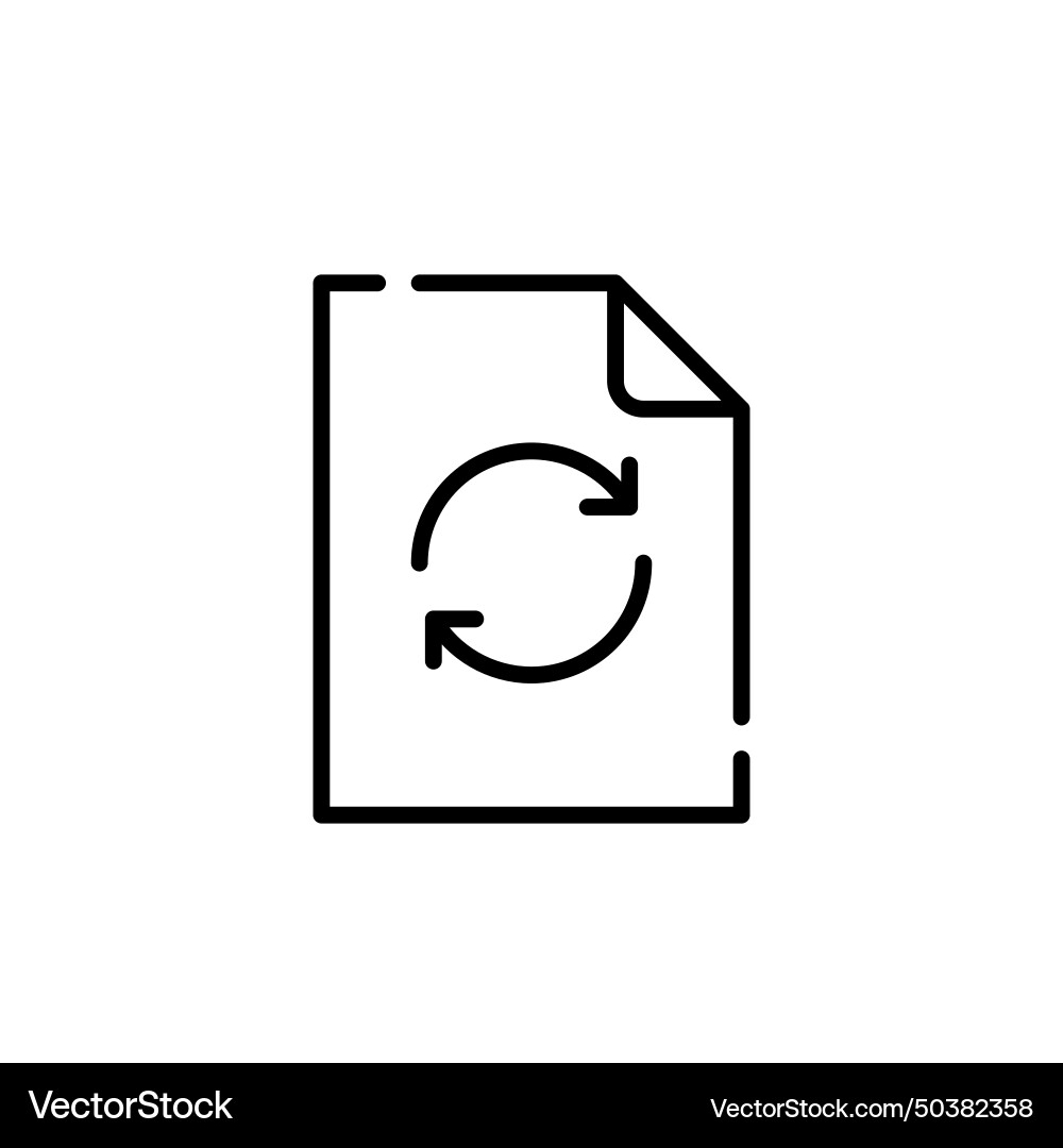 File refresh pixel perfect icon Royalty Free Vector Image
