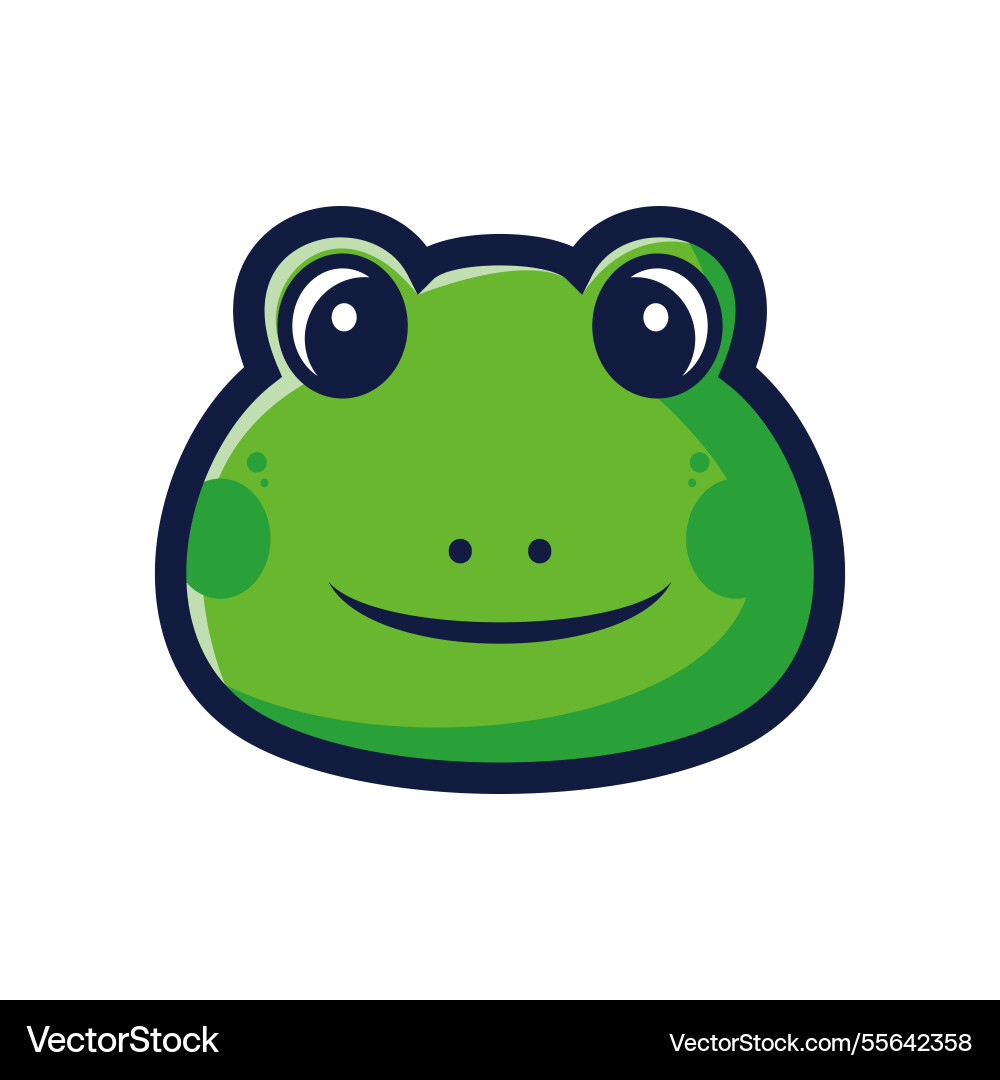 Frog head Royalty Free Vector Image - VectorStock