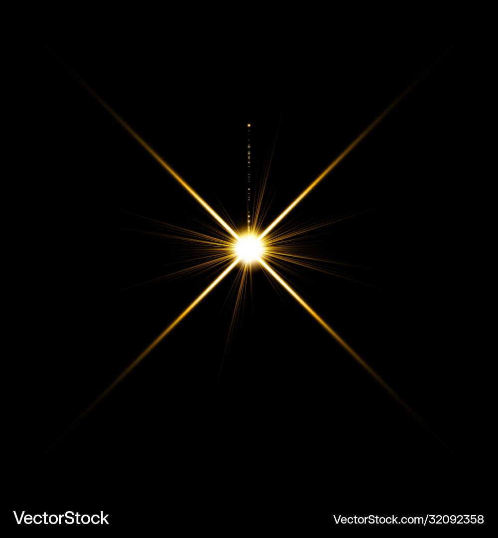 Golden Lens Flare Transition Royalty Free Vector Image