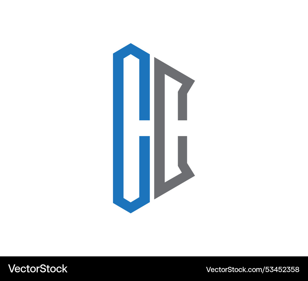 Initial cc letter logo design template Royalty Free Vector