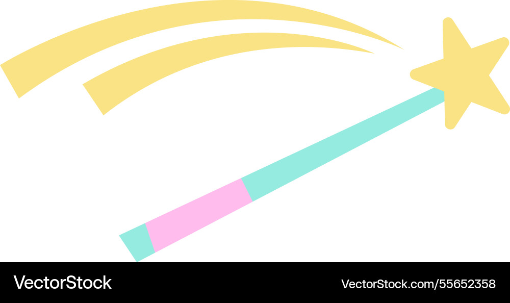 Magic star stick Royalty Free Vector Image - VectorStock