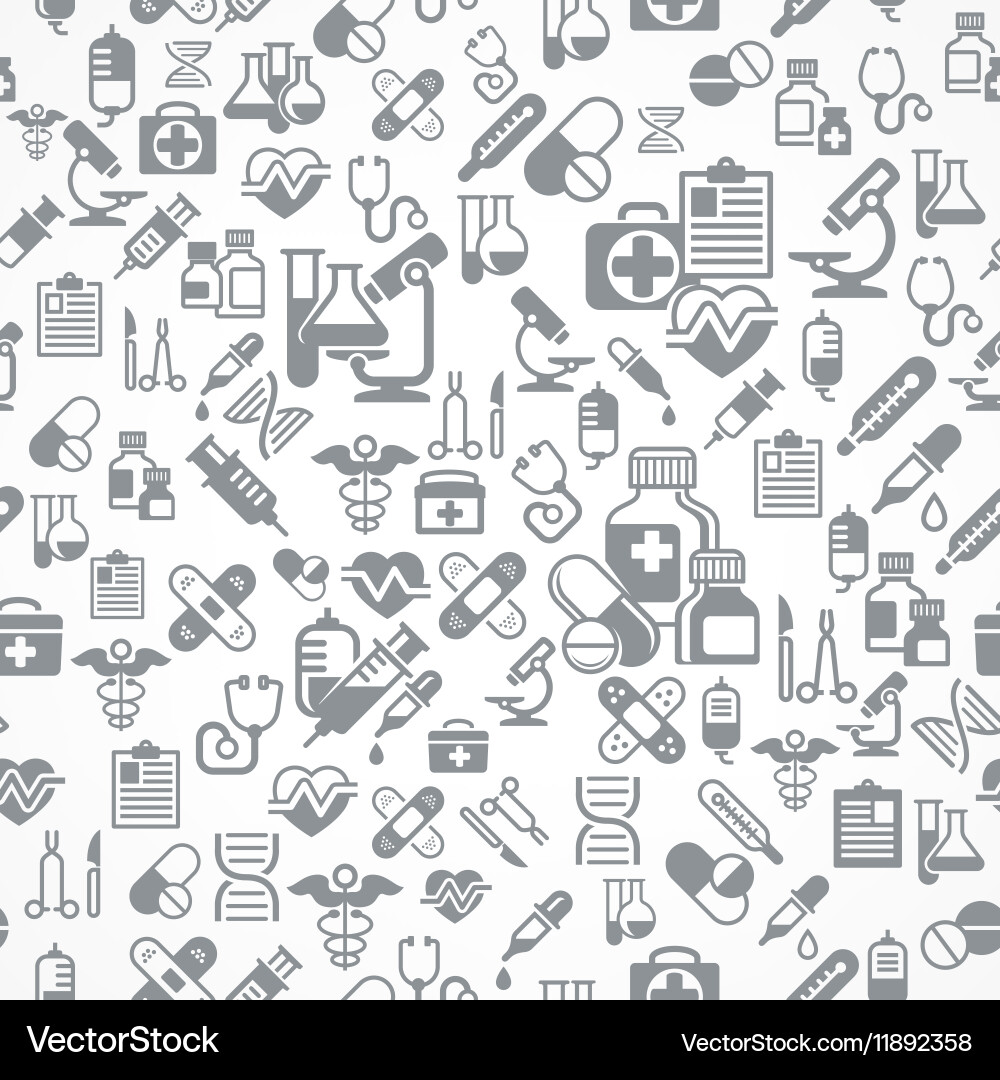 Medical background in grey Royalty Free Vector Image