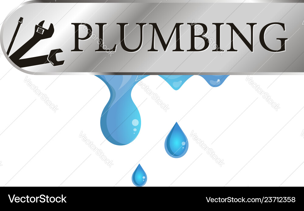 Plumbing repair design Royalty Free Vector Image