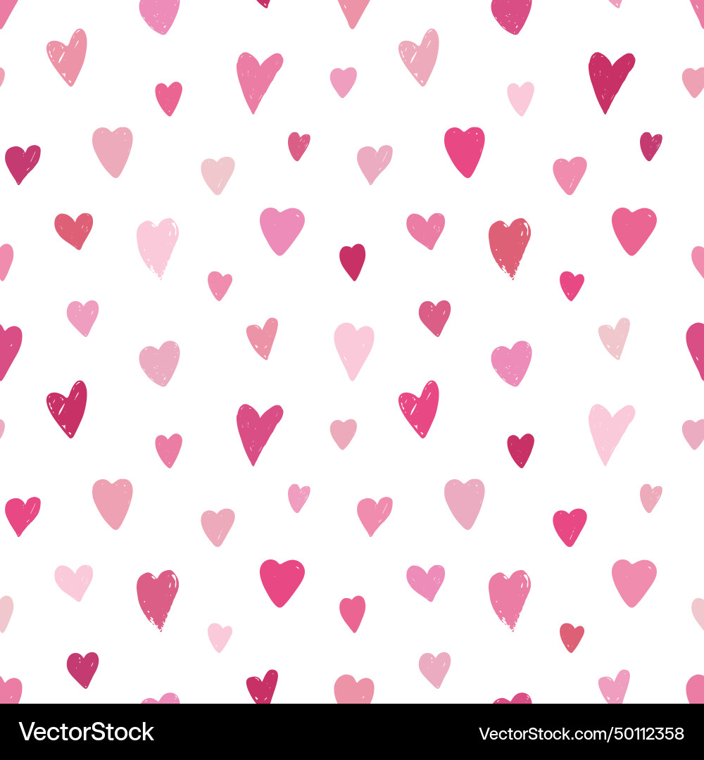 Seamless pattern of small pink hearts valentines Vector Image
