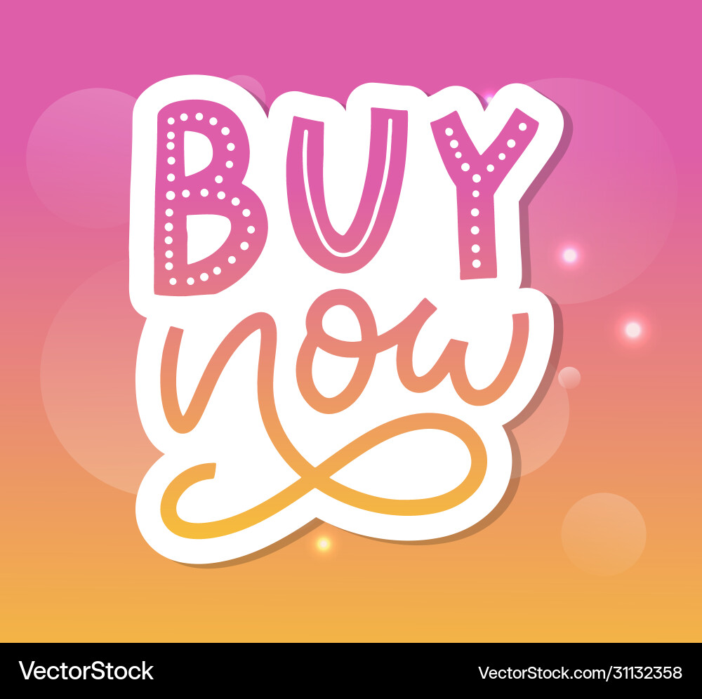 Slogan buy now letter for web background design Vector Image