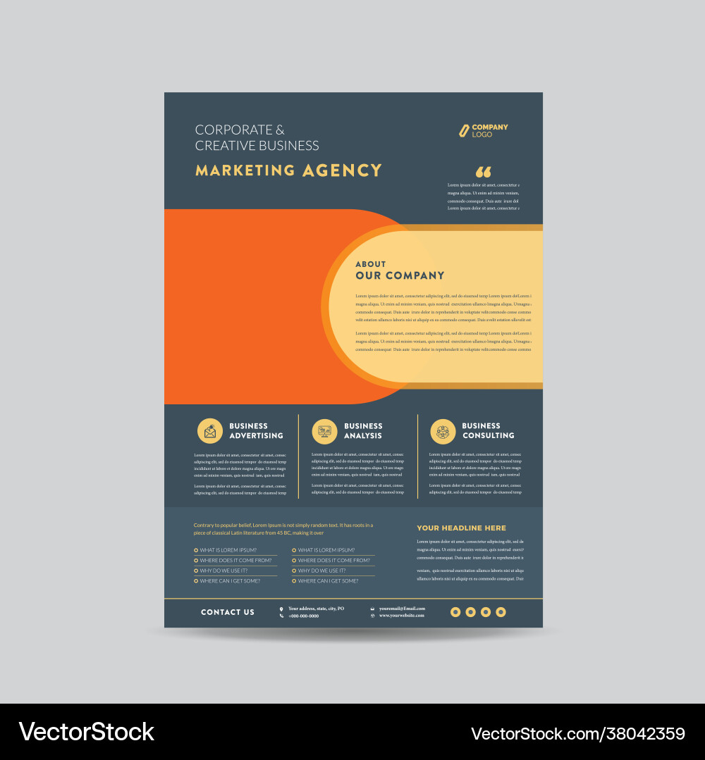 Business Marketing Flyer Royalty Free Vector Image