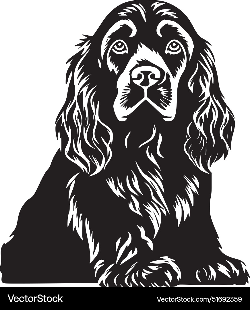 Cocker spaniel - minimalist and simple silhouette Vector Image