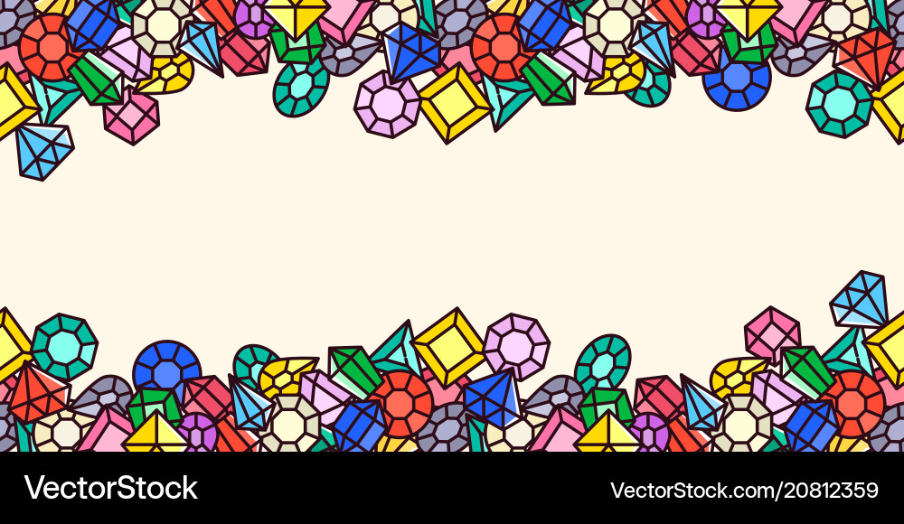 Colorful Jewel Background Royalty Free Vector Image