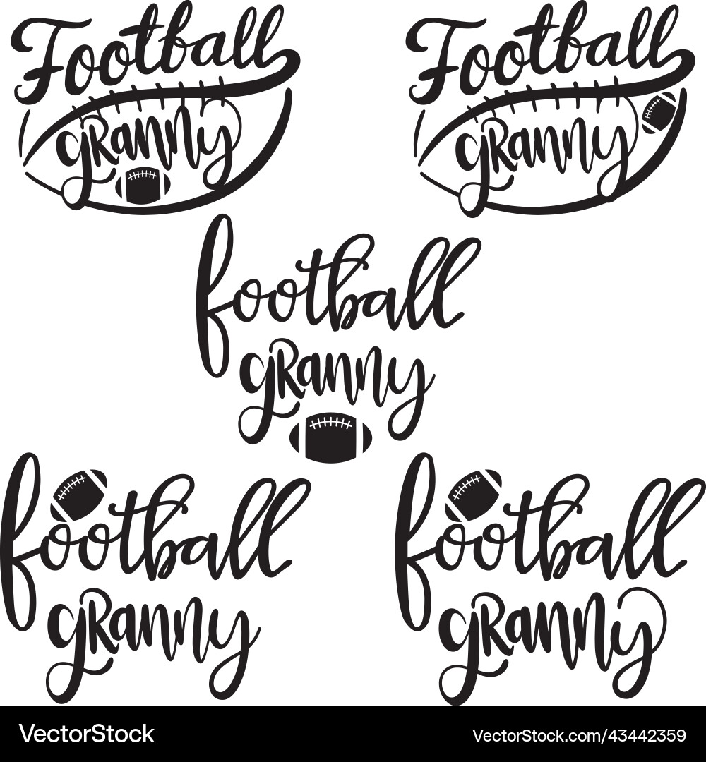 Football granny (43442359) – Royalty-Free Vector | VectorStock