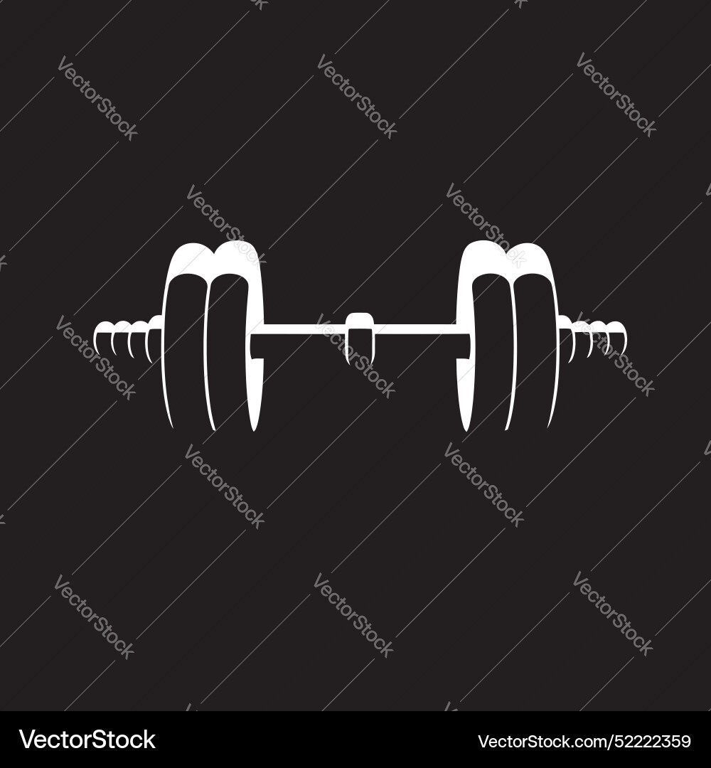 Mightylift robust symbol ironforge weightlifting Vector Image