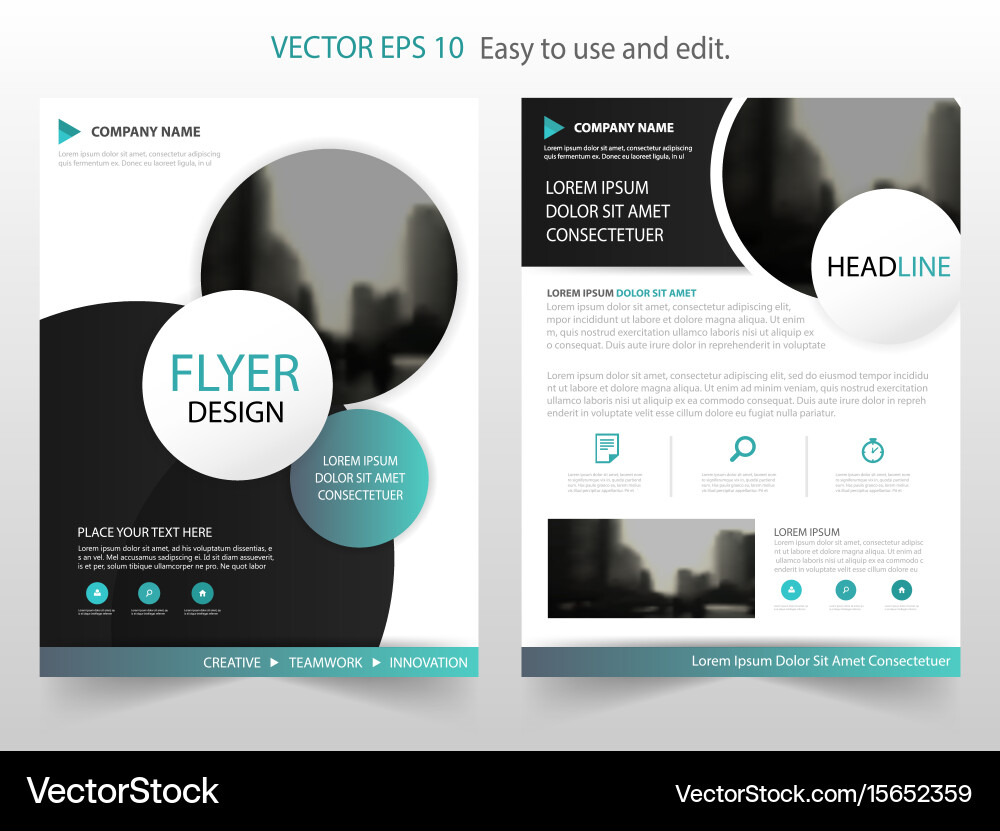 Modern Circle Brochure Template Royalty Free Vector Image