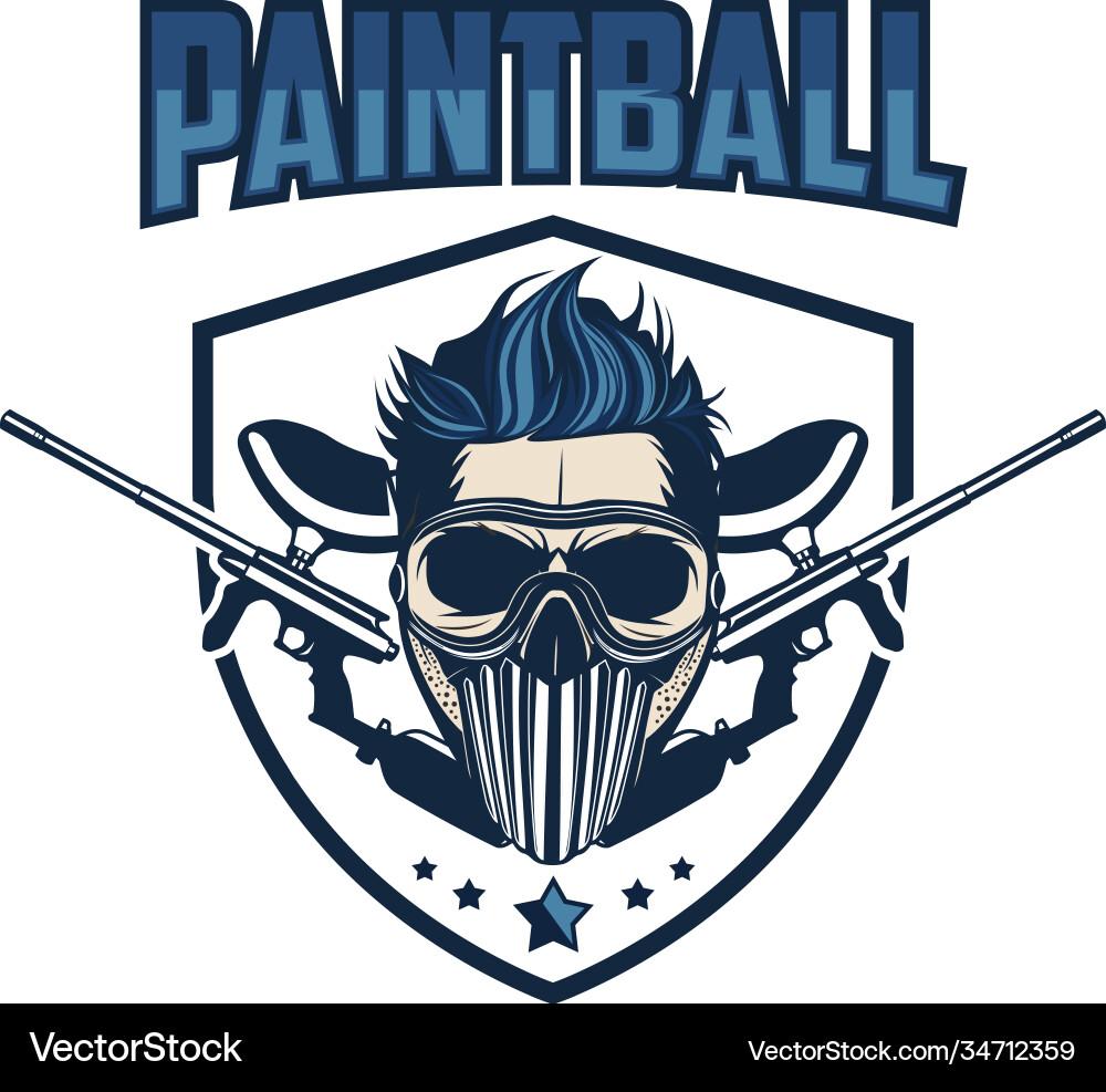 Paintball Logo - Action & Speed Royalty Free Vector