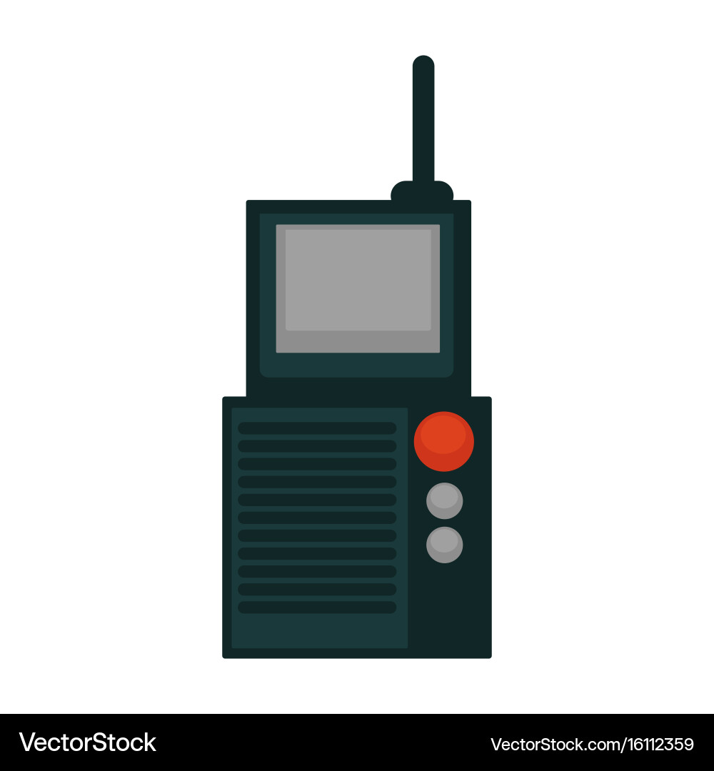 Portable radio set Royalty Free Vector Image - VectorStock
