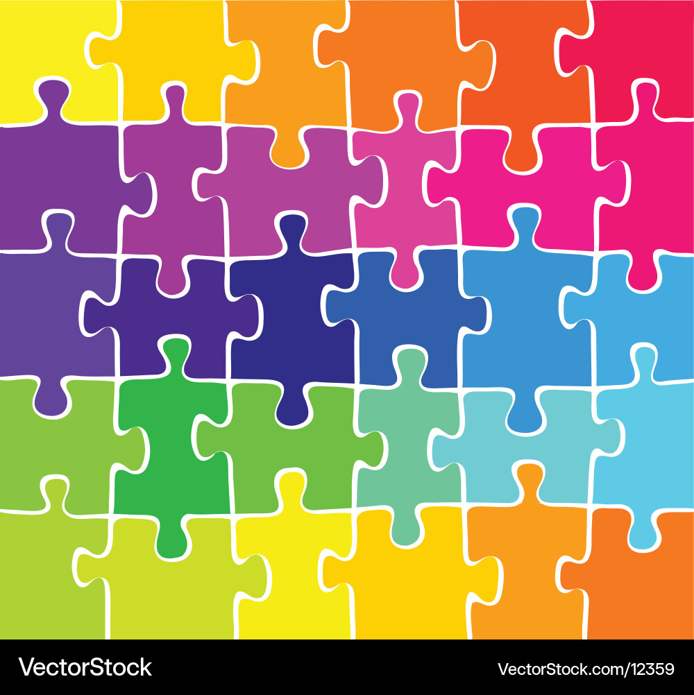 Puzzle pieces Royalty Free Vector Image - VectorStock