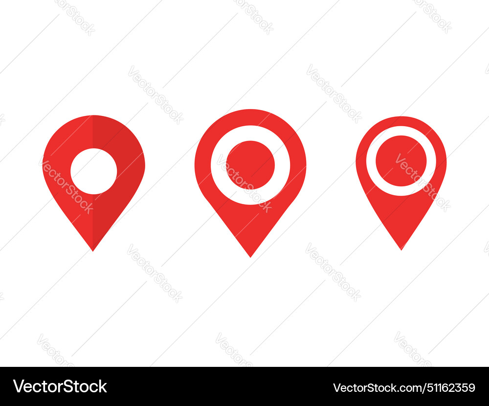 Red marker with a white dot Royalty Free Vector Image