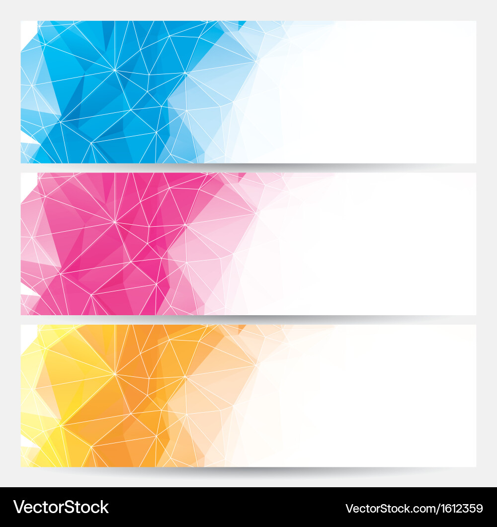 Set of abstract geometric banners Royalty Free Vector Image