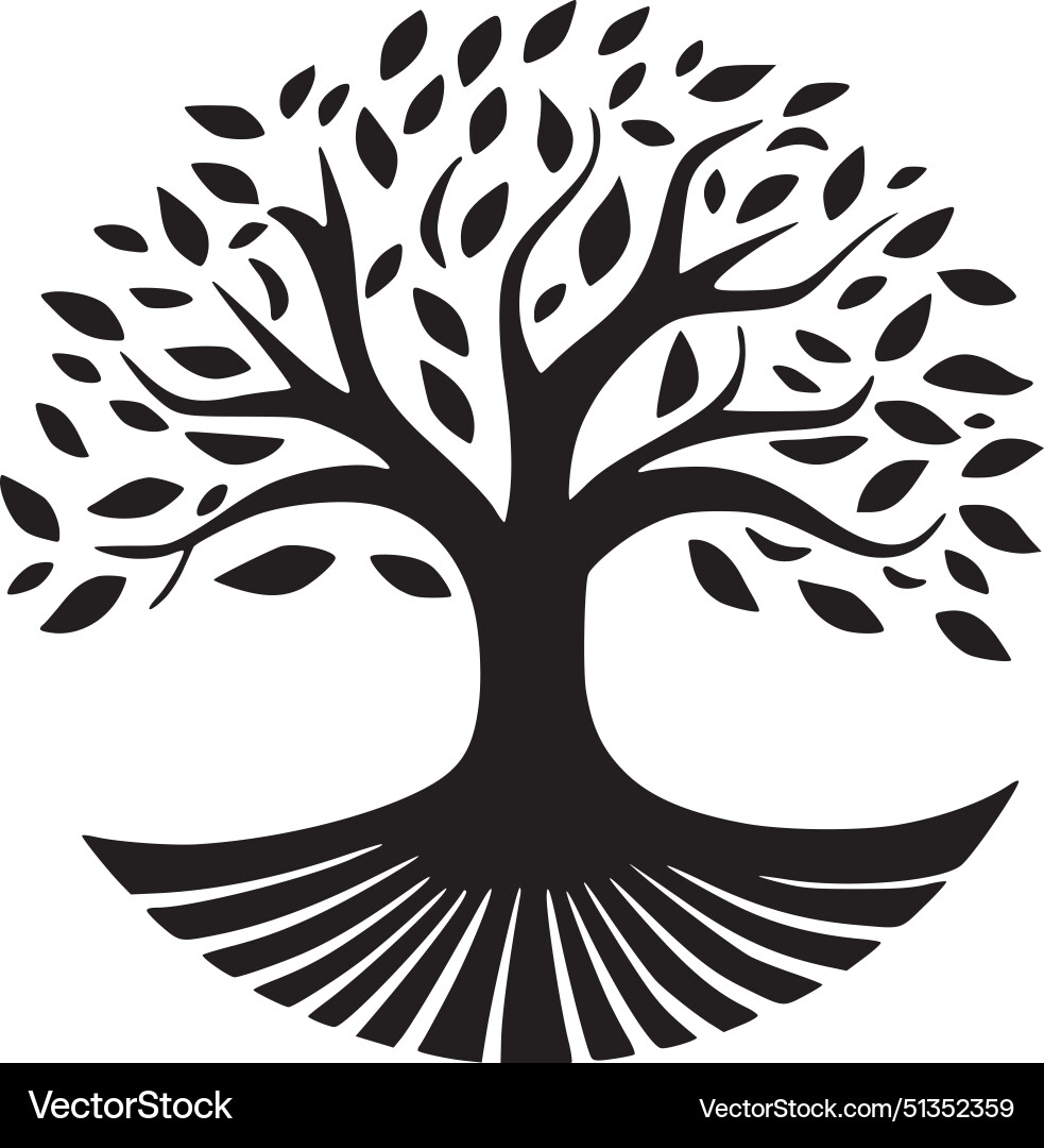Tree - minimalist and simple silhouette Royalty Free Vector