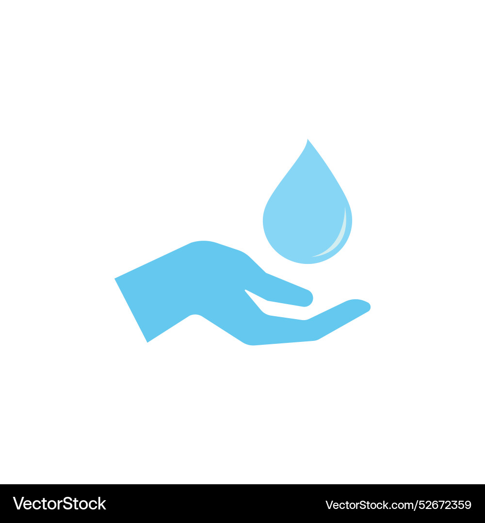 Water drop save Royalty Free Vector Image - VectorStock