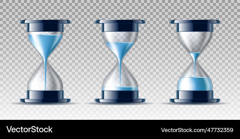 Water falling in the hourglass Royalty Free Vector Image