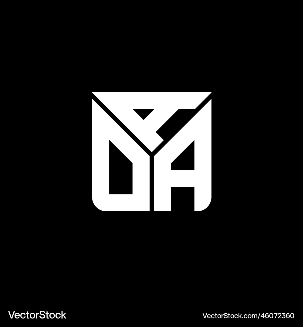 Ada letter logo creative design with graphic Vector Image