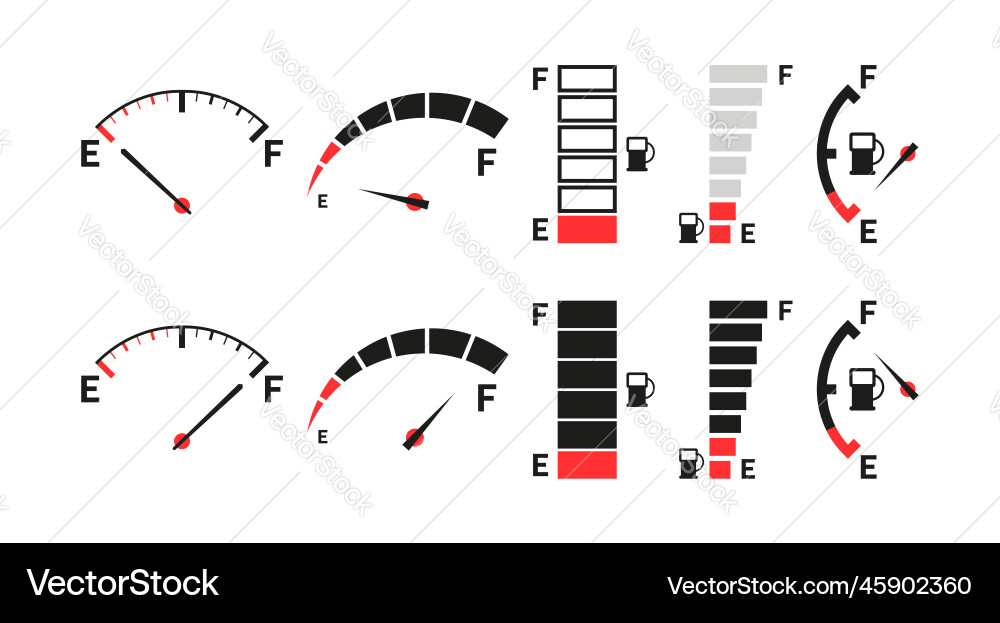 Car Fuel Gauge - Gas Meter Royalty Free Vector Image