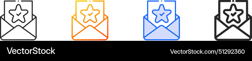 Check mark iconthin linear gradient blue stroke Vector Image