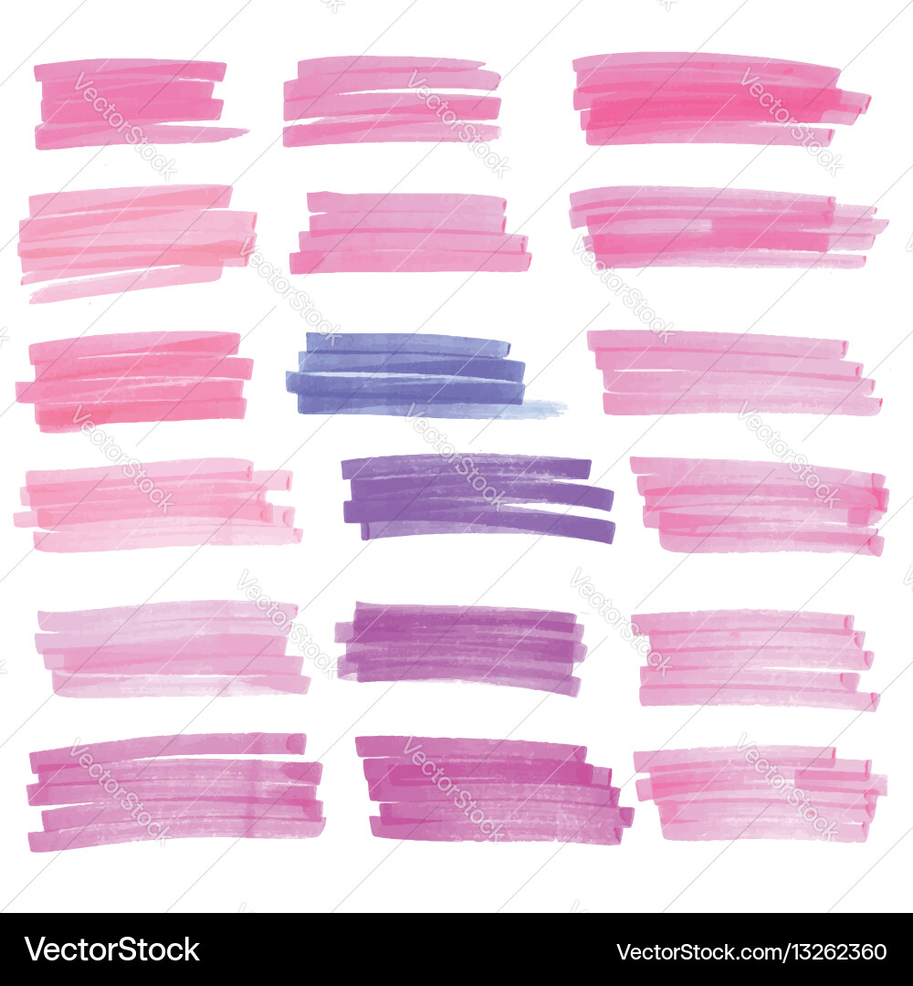 Colorful Marker Shapes Royalty Free Vector Image