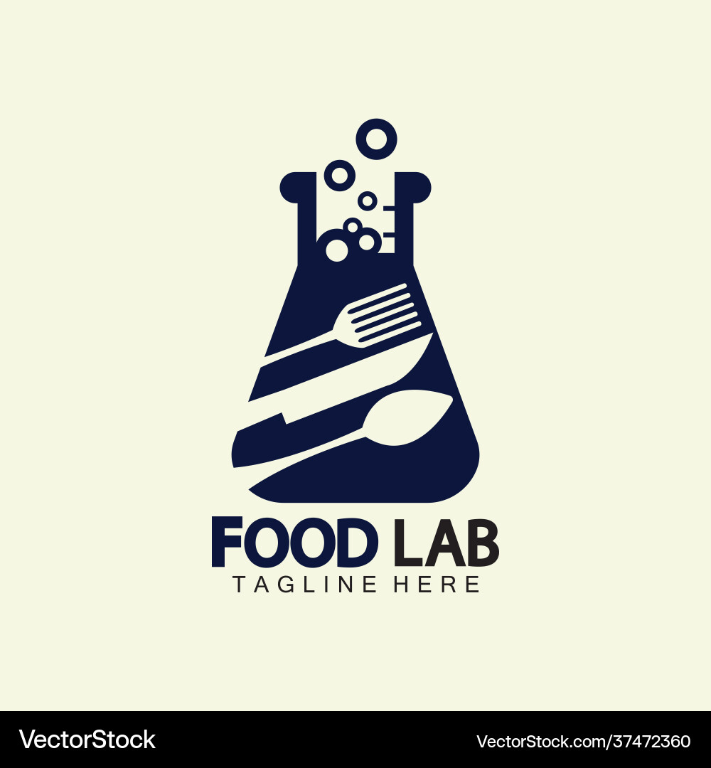Food lab logo icon design template logolab Vector Image