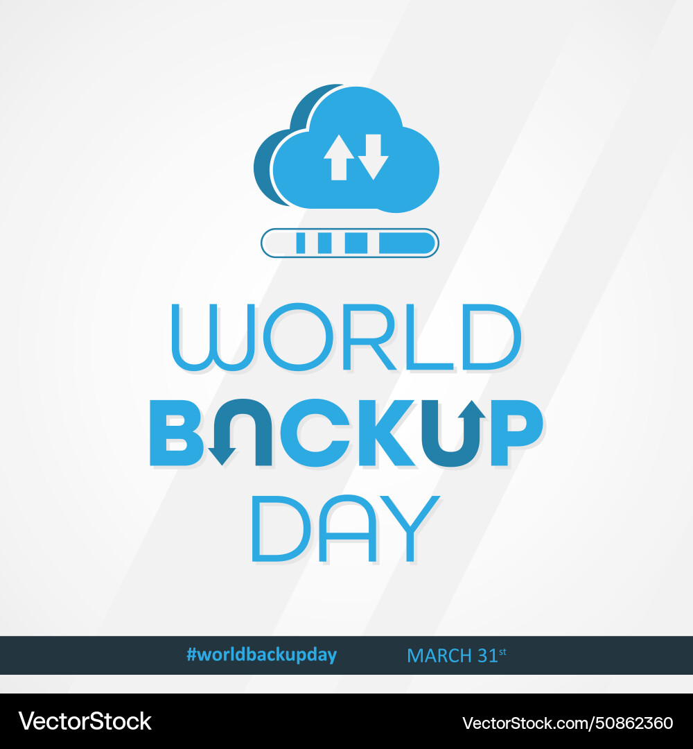 Letter world backup day element template design Vector Image
