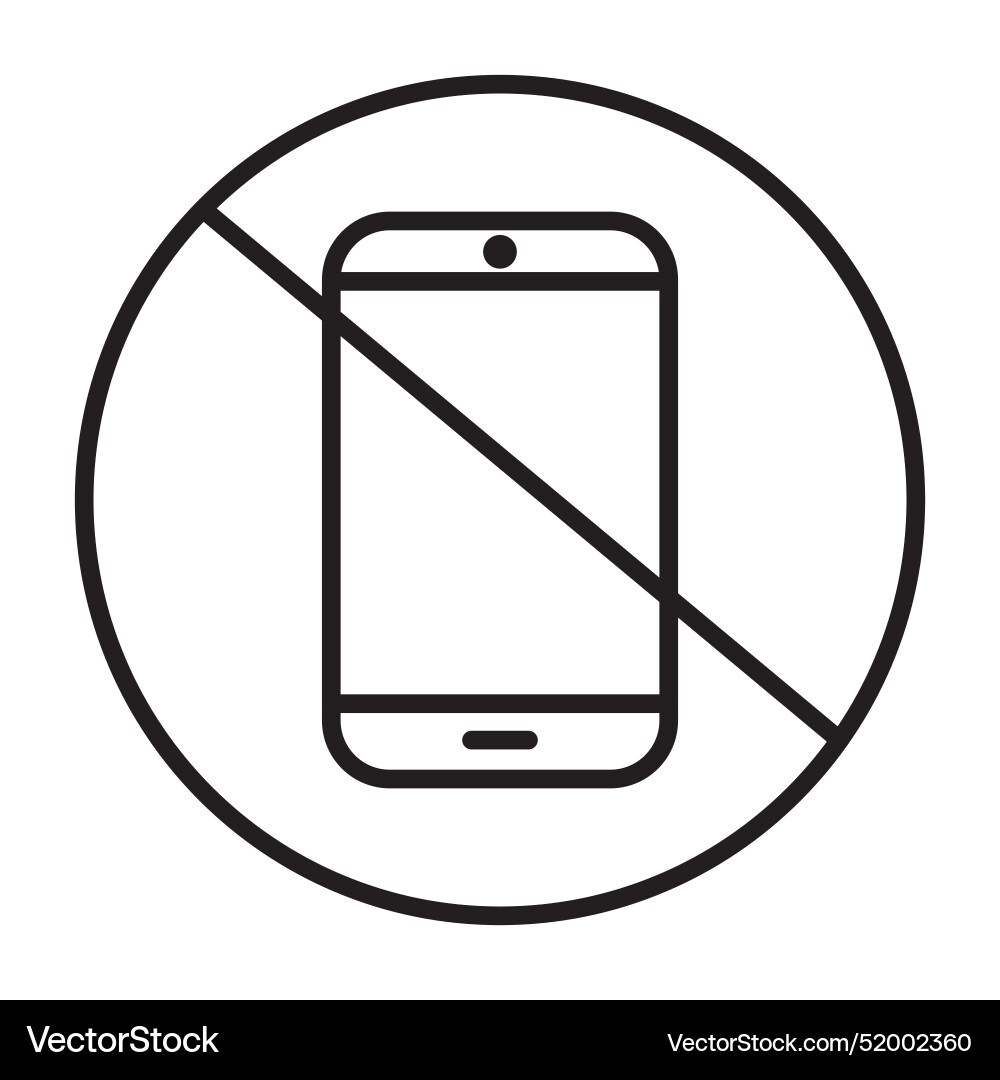 No cell phone use allowed sign for quiet zones Vector Image