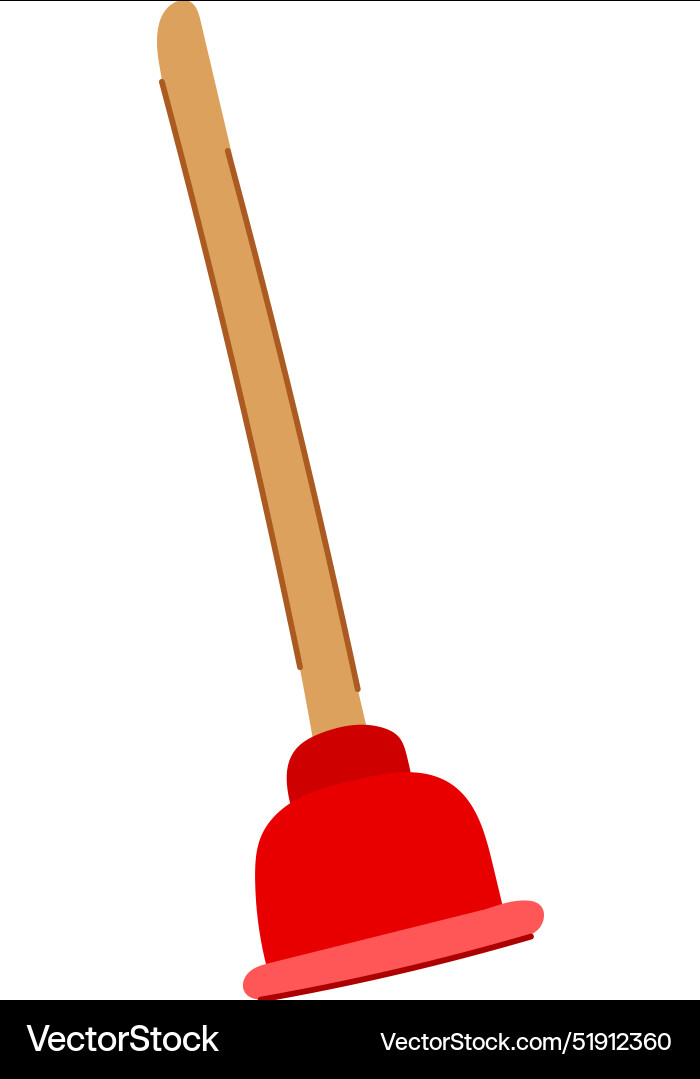 Sink plunger cartoon Royalty Free Vector Image