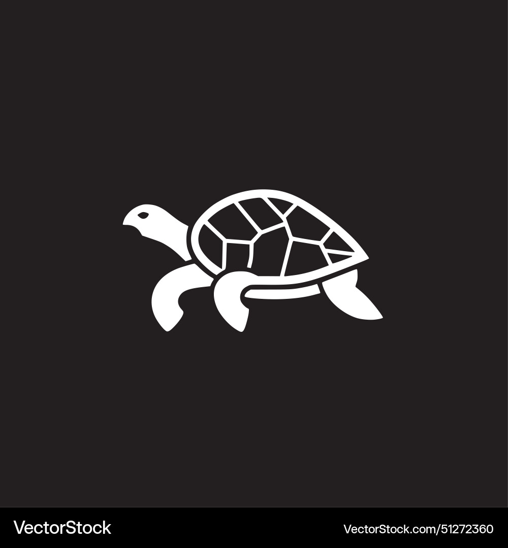 Turtle - minimalist and simple silhouette Vector Image