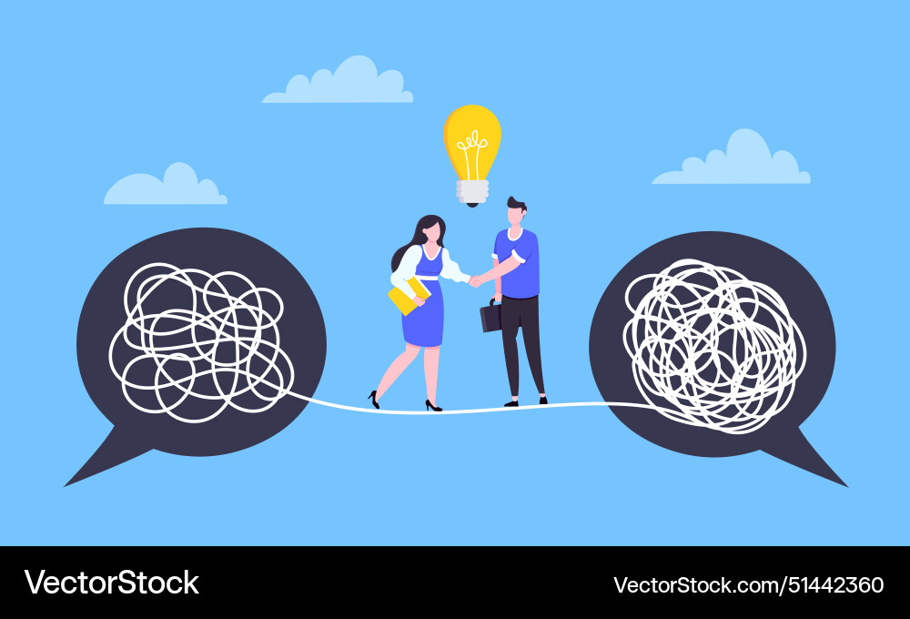 Understanding problem solution simplify challenge Vector Image Understanding problem solution simplify challenge Vector Image